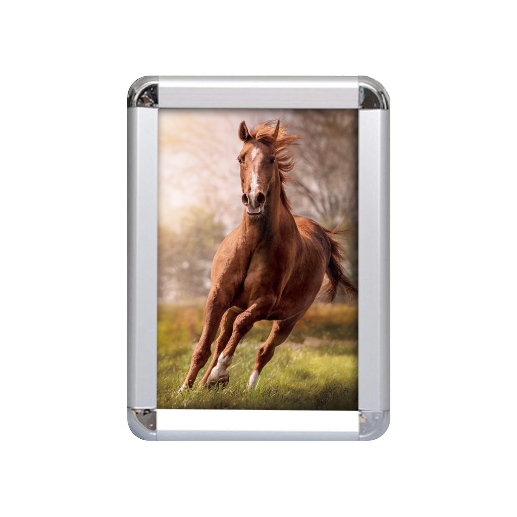 Round Corner 25mm Silver Snap Frame Photo Frame Retail Display Poster ...
