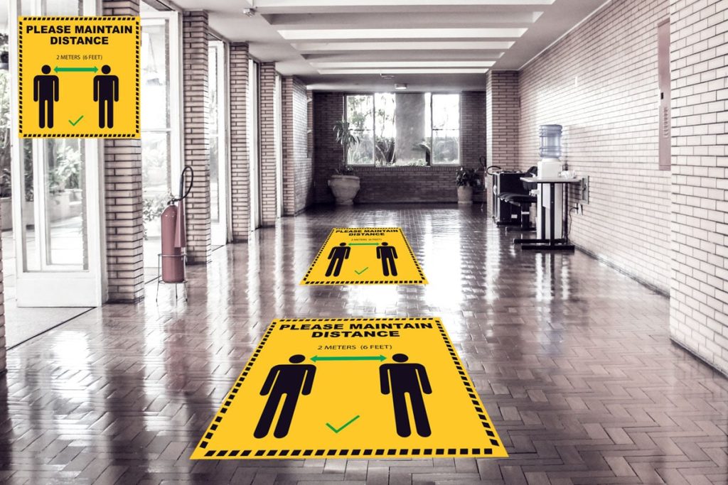 Floor Stickers, Graphics for Social Distancing, Safety Stickers - SolidRock