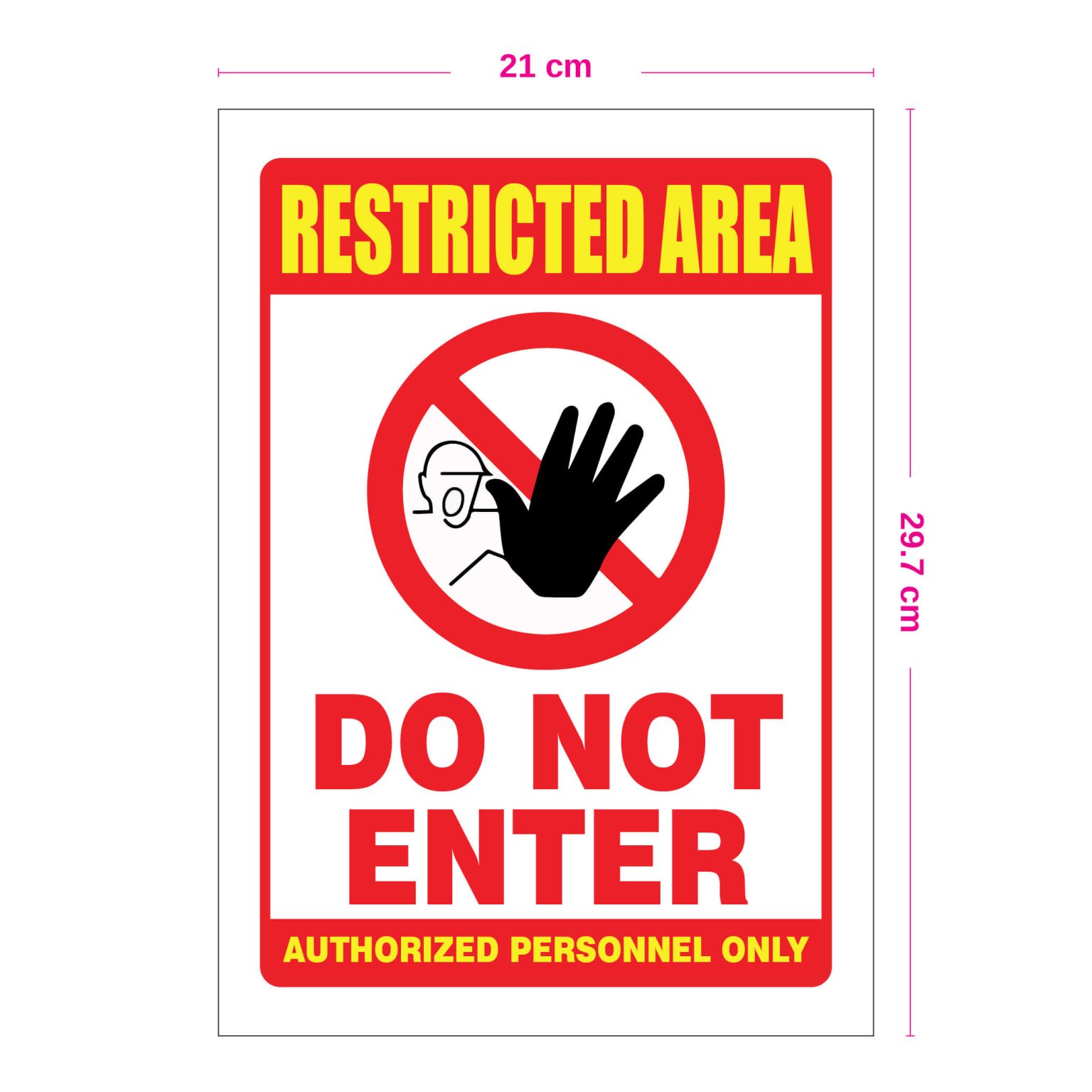 Do Not Enter Sign Sticker – No Entry Restricted Area Vinyl Safety Decal UAE